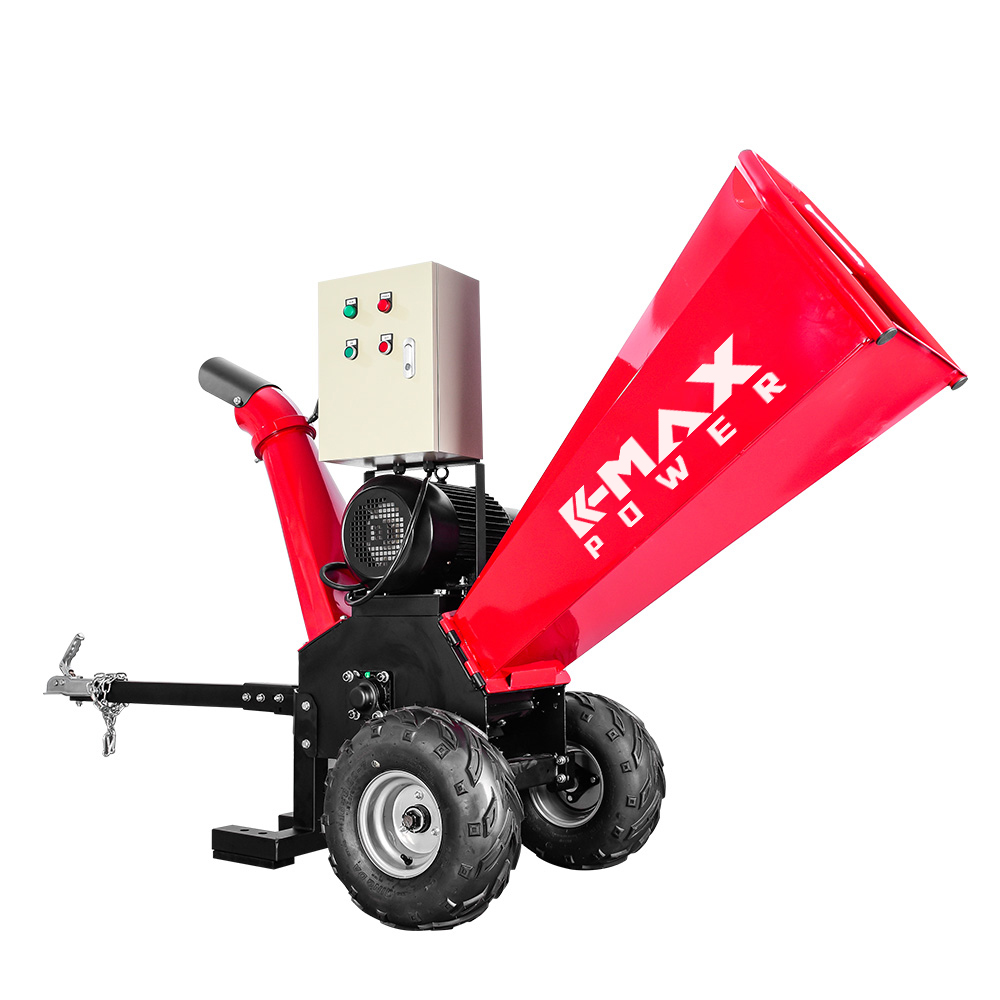 5.5kw Power 400V 12cm Diameter Chipping Branch Blades Plant Electric ...